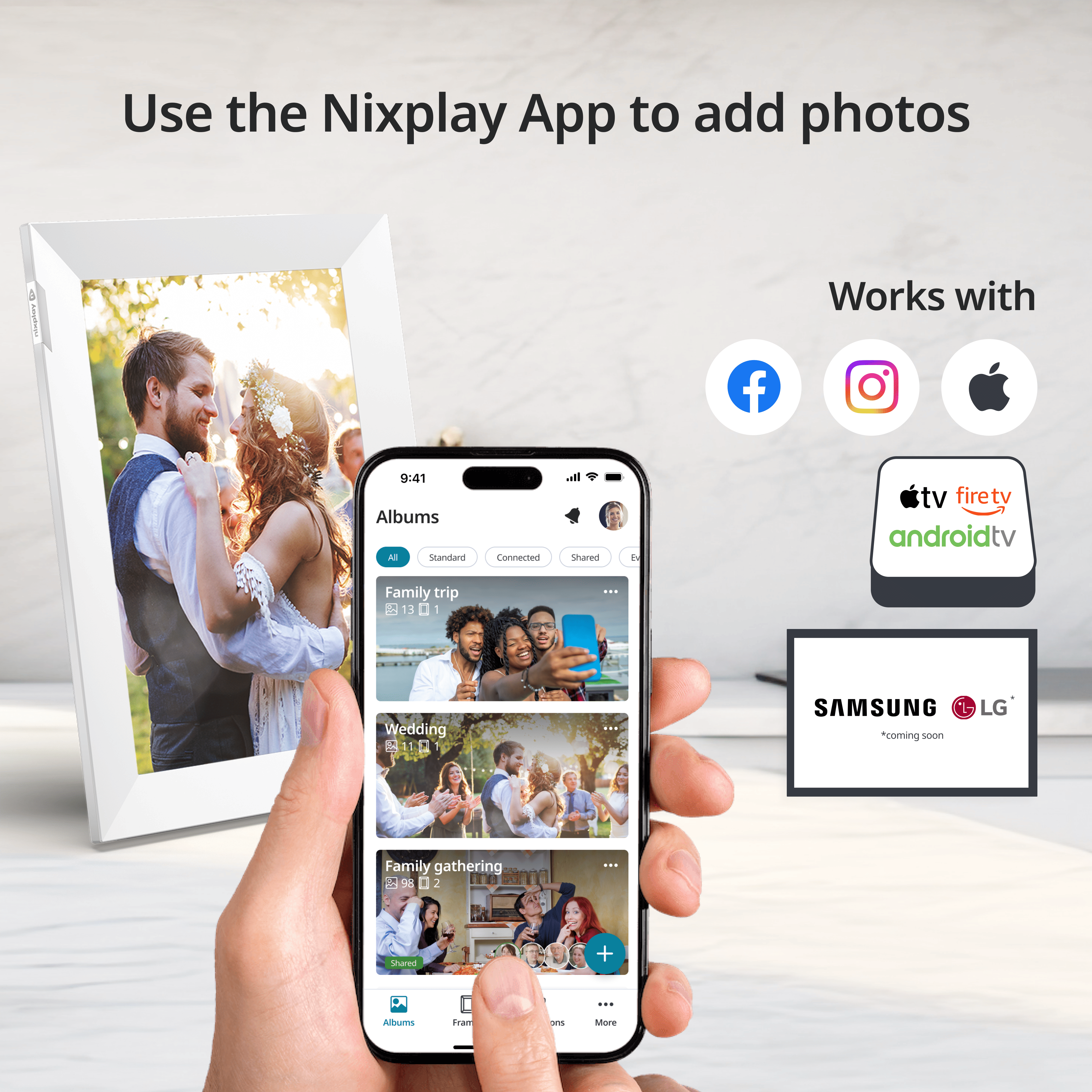 Nixplay Smart Photo Frame | 10.1 Inch Touch | Nixplay